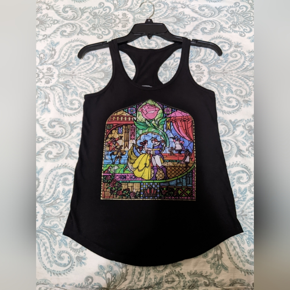 Beauty And The Beast Stained Glass Tank Top - Gem